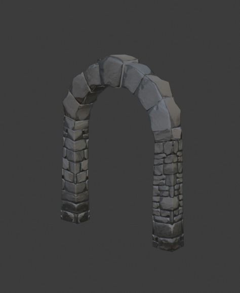 Stone Brick Gateway free 3D model | CGTrader