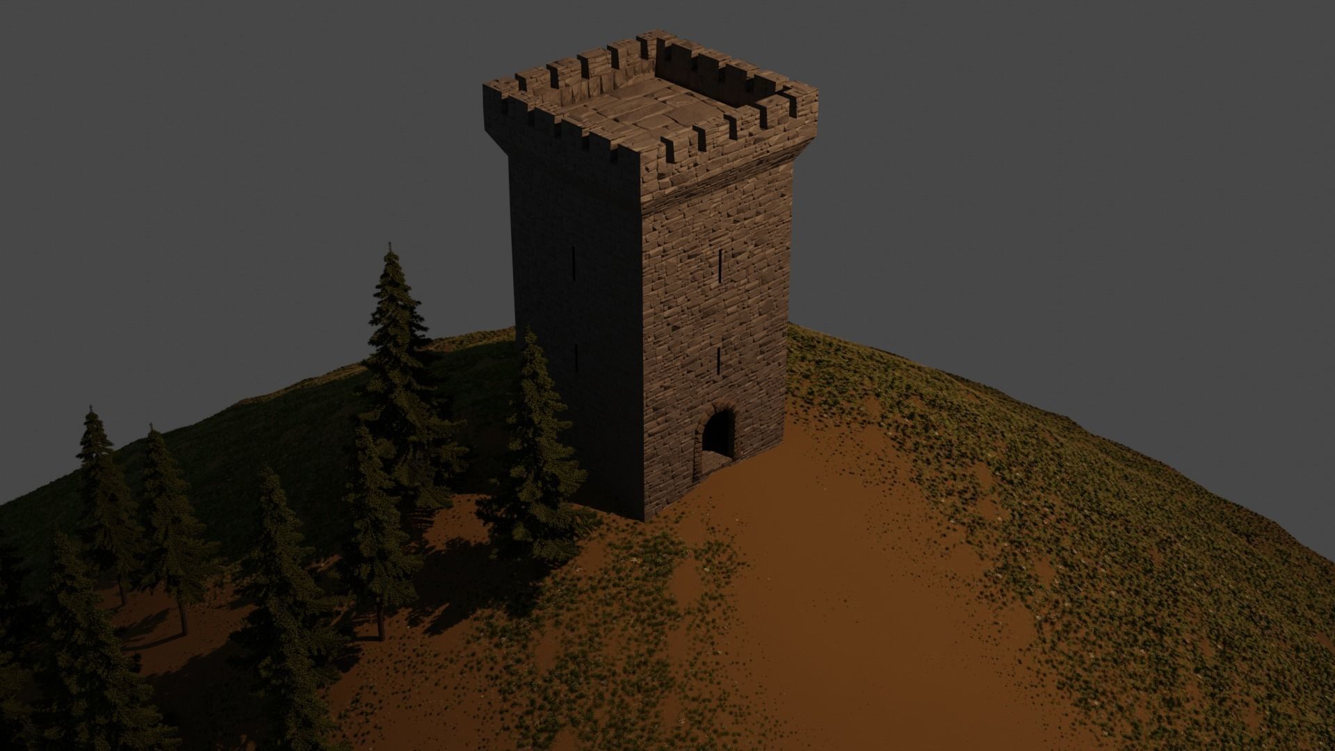 Stone Brick Gateway free 3D model | CGTrader