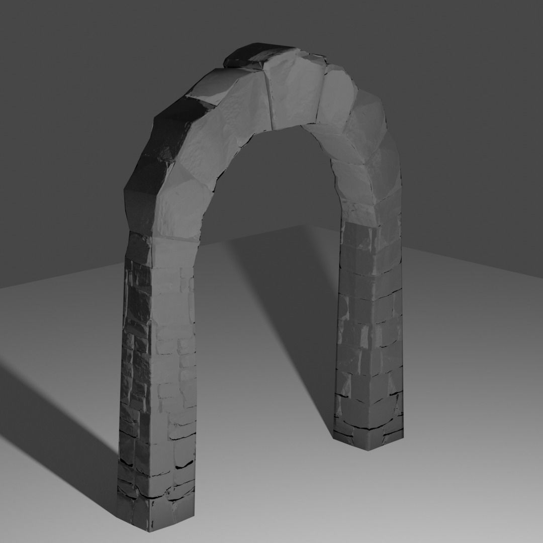 Stone Brick Gateway free 3D model | CGTrader