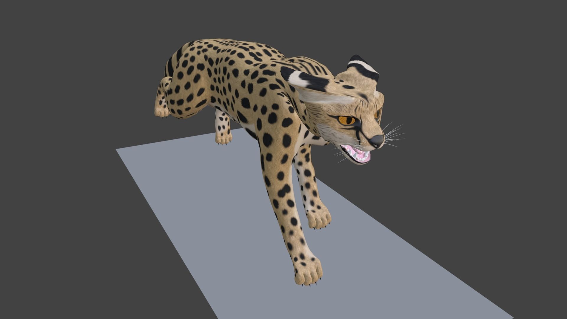 Serval Cat Game Ready Model Unreal Engine 3D model animated rigged ...