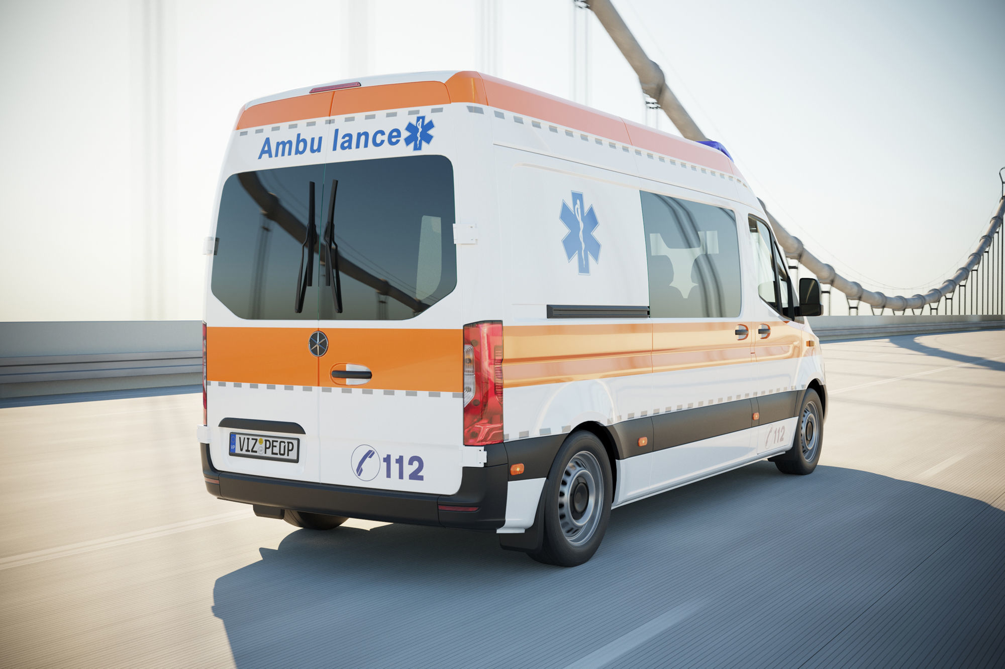 German Ambulance van 3D model | CGTrader