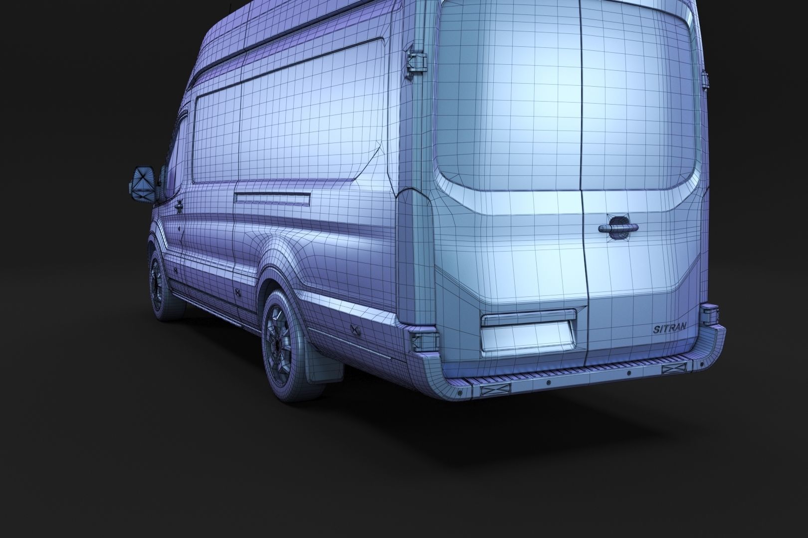 White modern cargo van 3D model | CGTrader