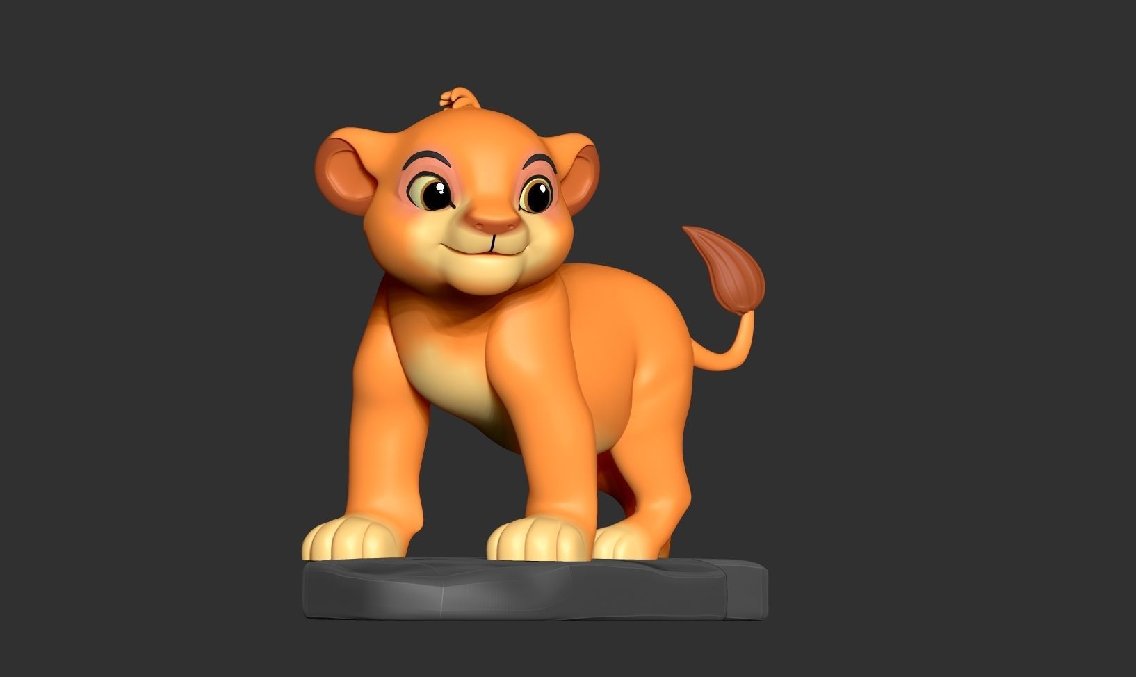 Young Simba 3D model 3D printable | CGTrader