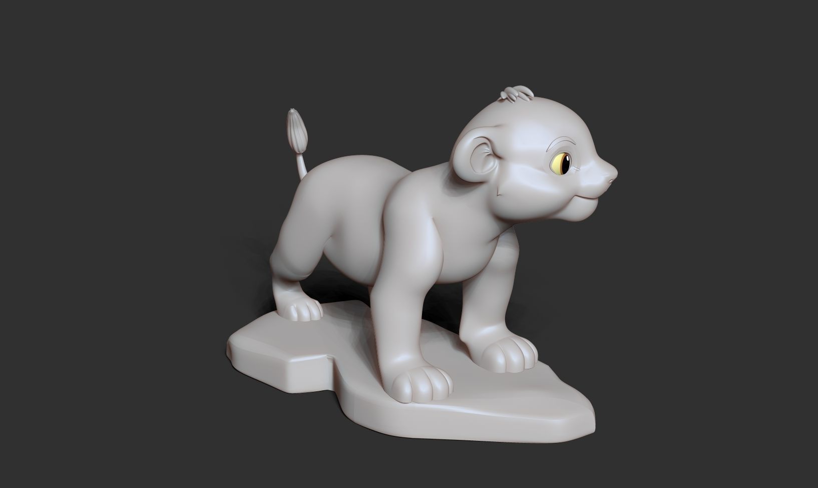 Young Simba 3D model 3D printable | CGTrader