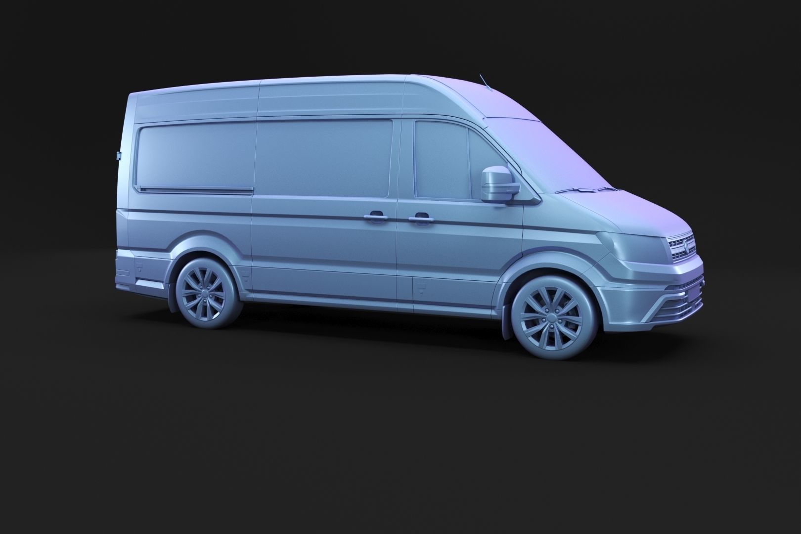 All electric german cargo van 3D model | CGTrader