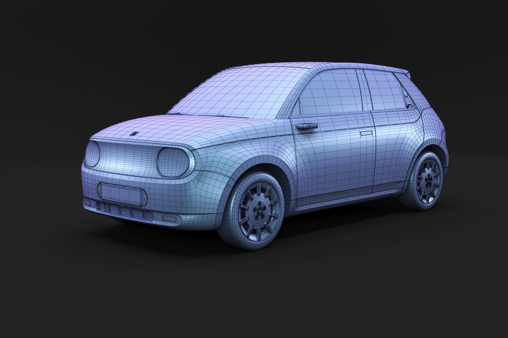 Futuristic small Japan electric car 3D model | CGTrader