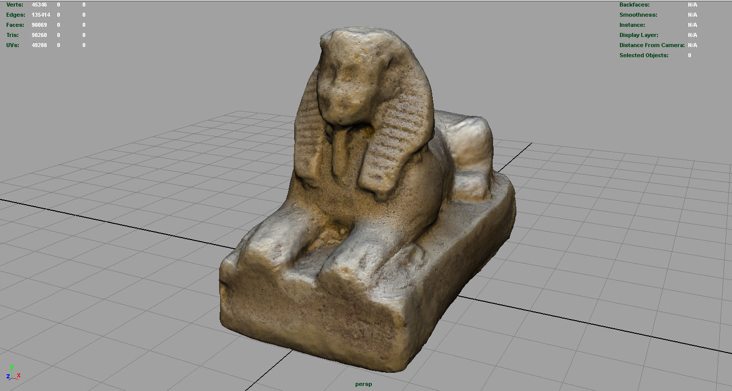 3D model sphinx egyptian statue of person VR / AR / low-poly | CGTrader