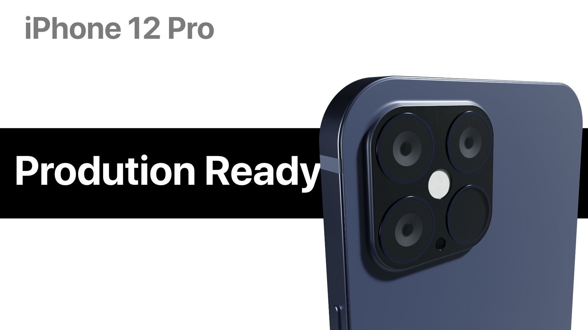 iPhone 12 Pro Midnight Blue 3D model | CGTrader