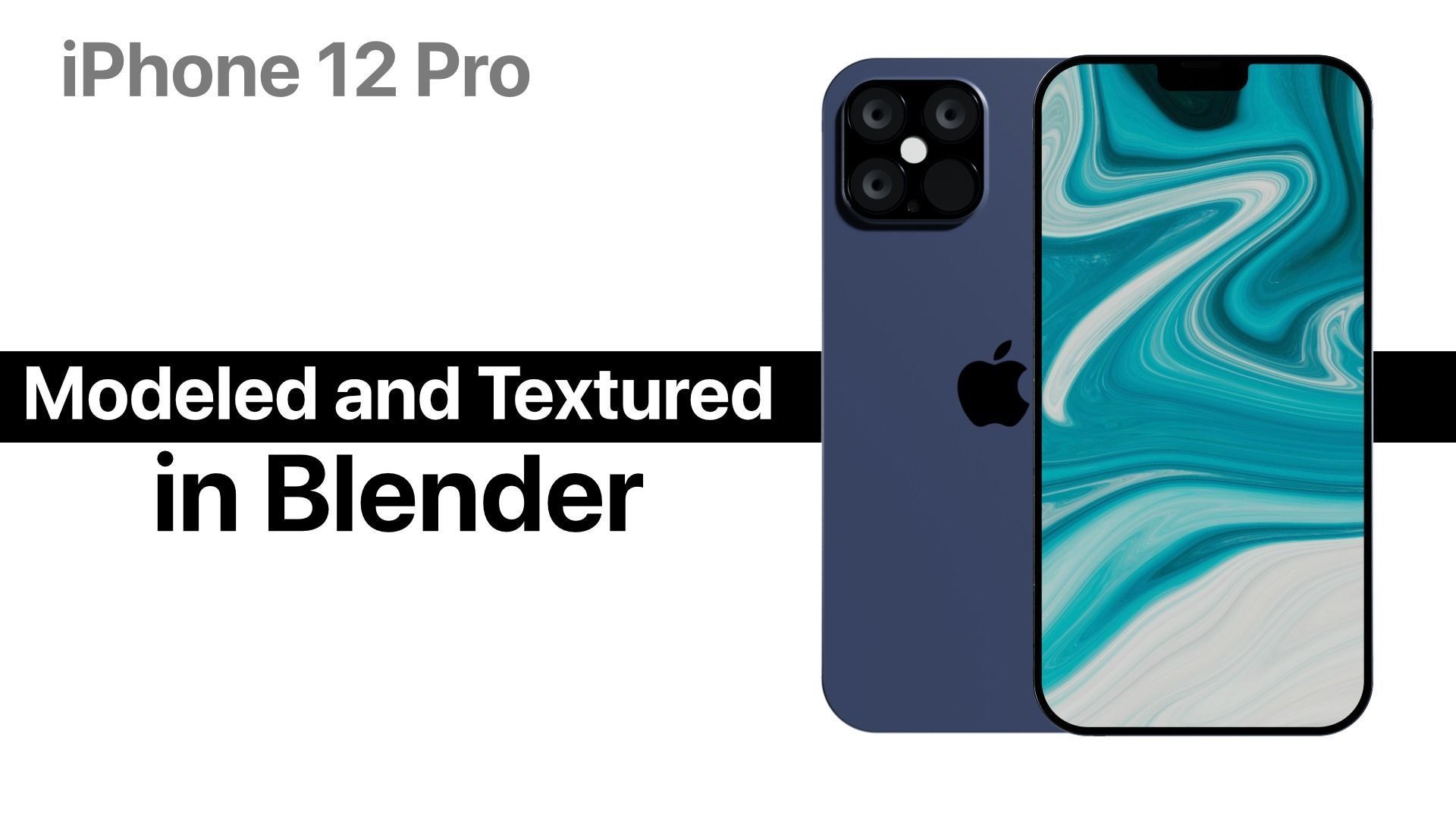 iPhone 12 Pro Midnight Blue 3D model | CGTrader