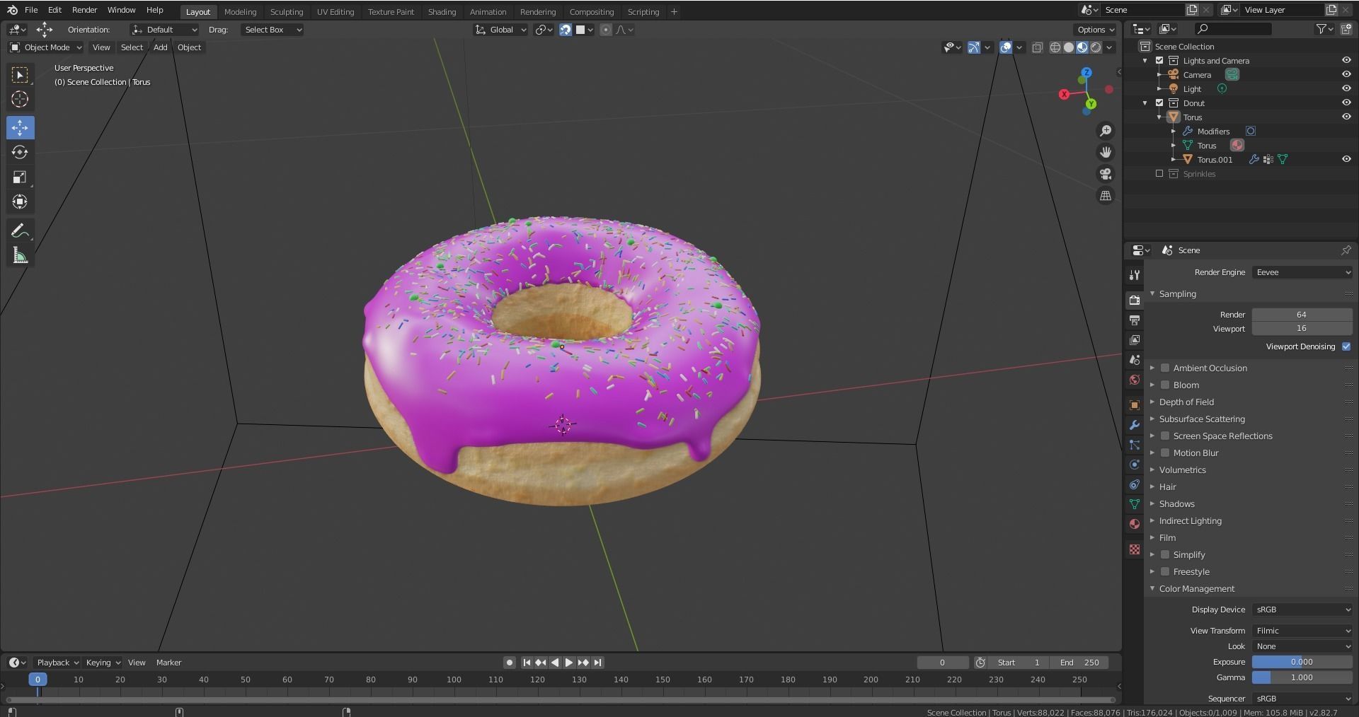 Free Strawberry Donut free 3D model | CGTrader