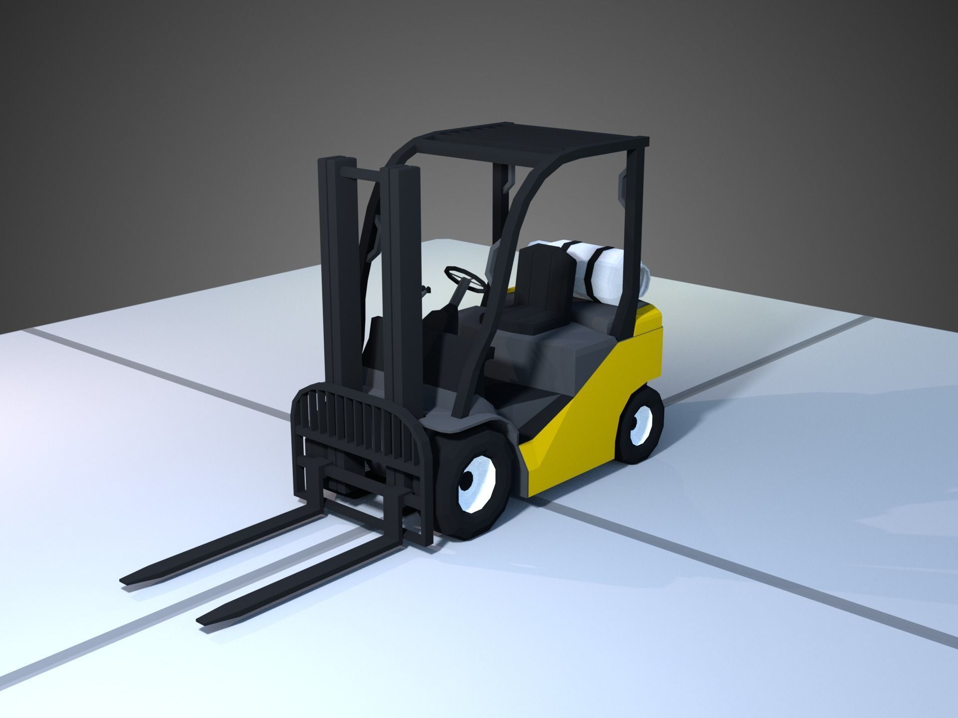 Low Poly Fork Lift free VR / AR / low-poly 3D model | CGTrader