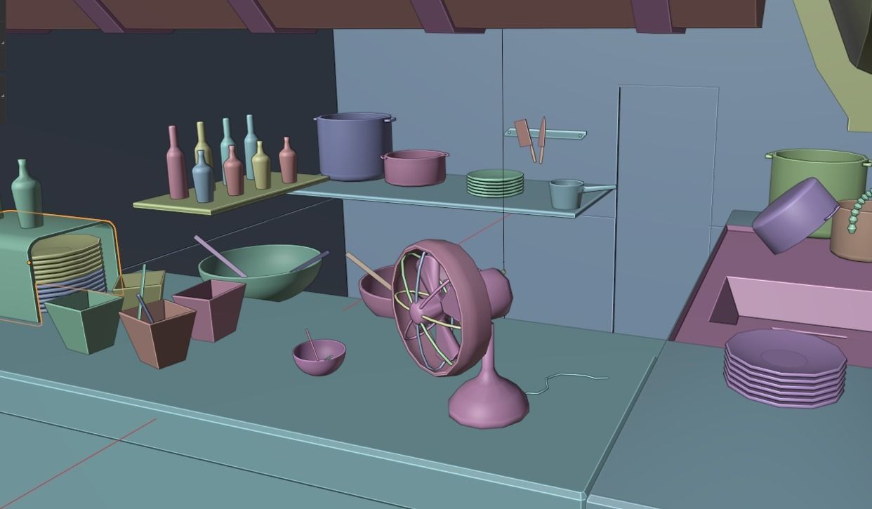 3D model Noodle Shop VR / AR / low-poly | CGTrader