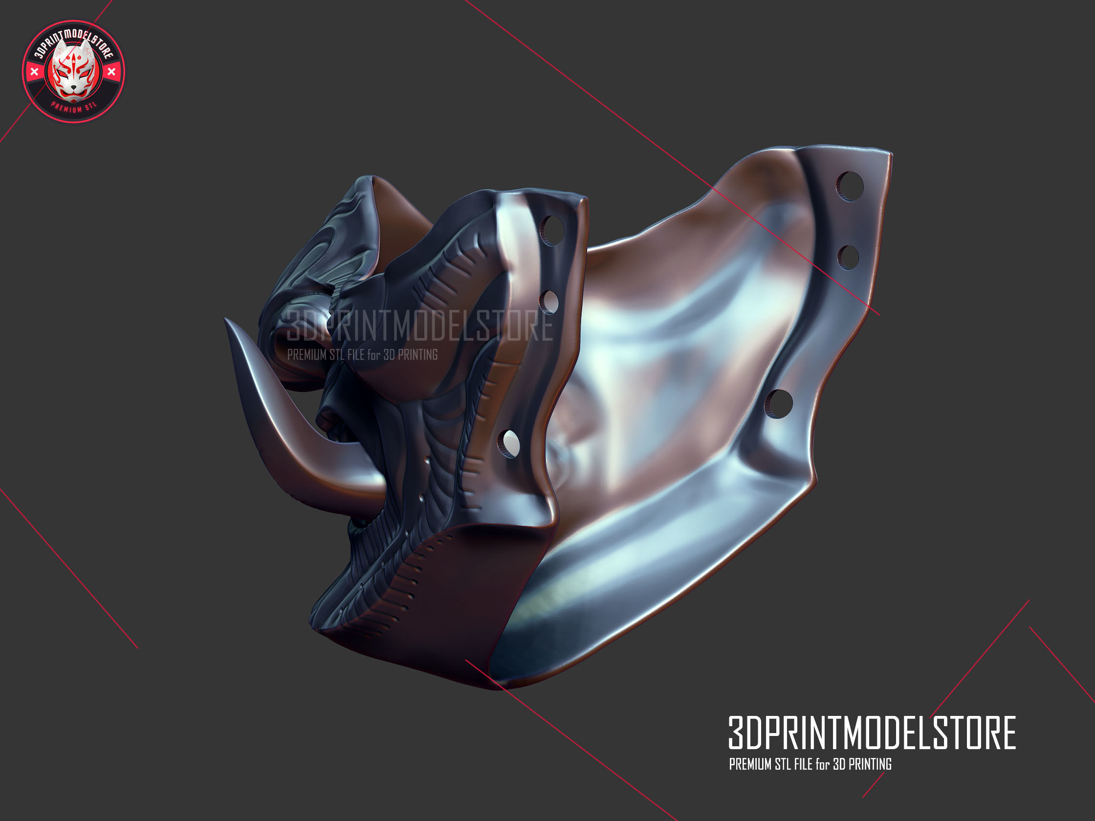 Ghost of Tsushima - Samurai Oni Mask - Japanese Samurai Helmet 3D model ...