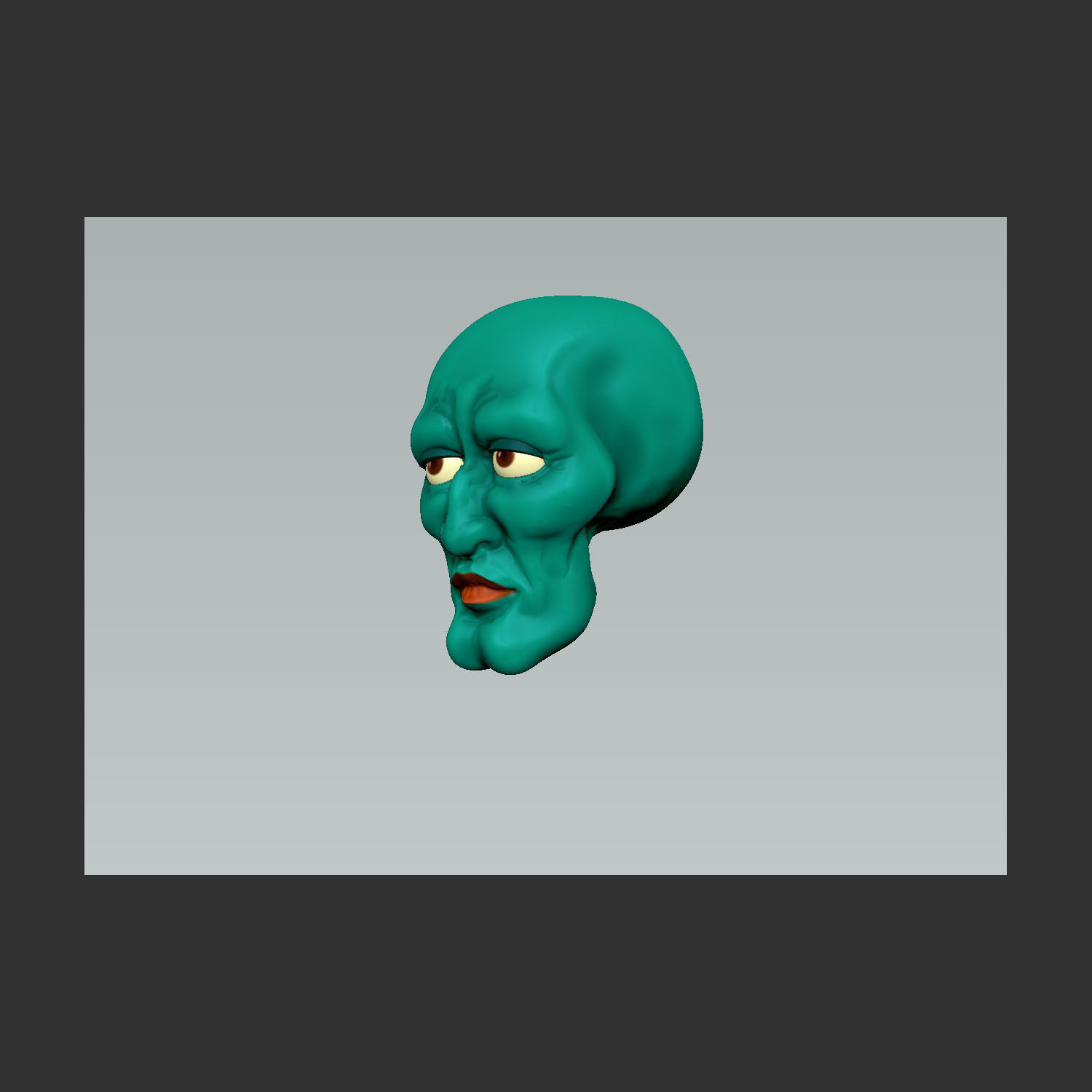 handsome squidward tentacle head model 3D model 3D printable | CGTrader