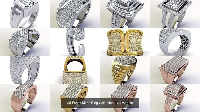 25 Fancy Mens Ring Collection | CGTrader