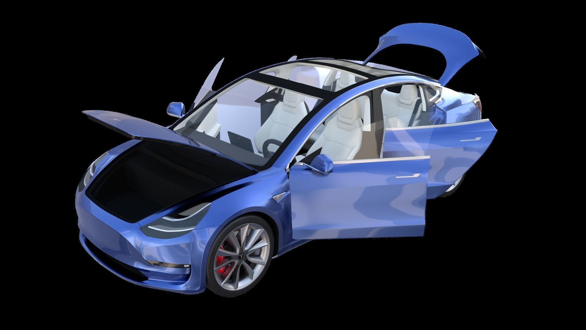 Full Tesla 2020 Vehicle Lineup with interiors 3D model | CGTrader
