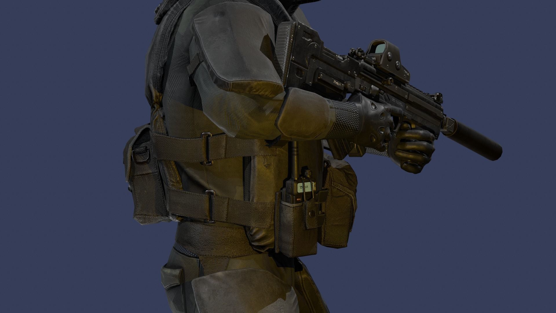 3D model Special forces skifi soldier - skin 3 VR / AR / low-poly ...