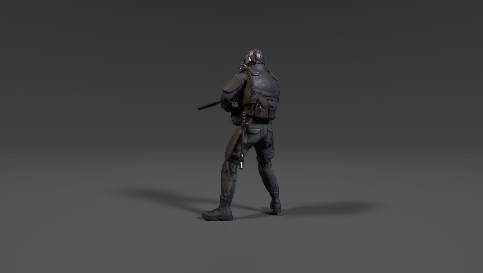 3D model Special forces skifi soldier - skin 3 VR / AR / low-poly ...