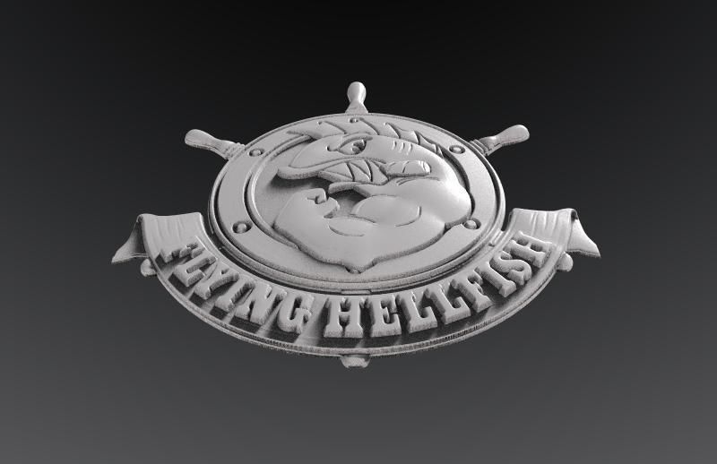 The Simpsons flying hellfish CNC 3D model 3D printable | CGTrader