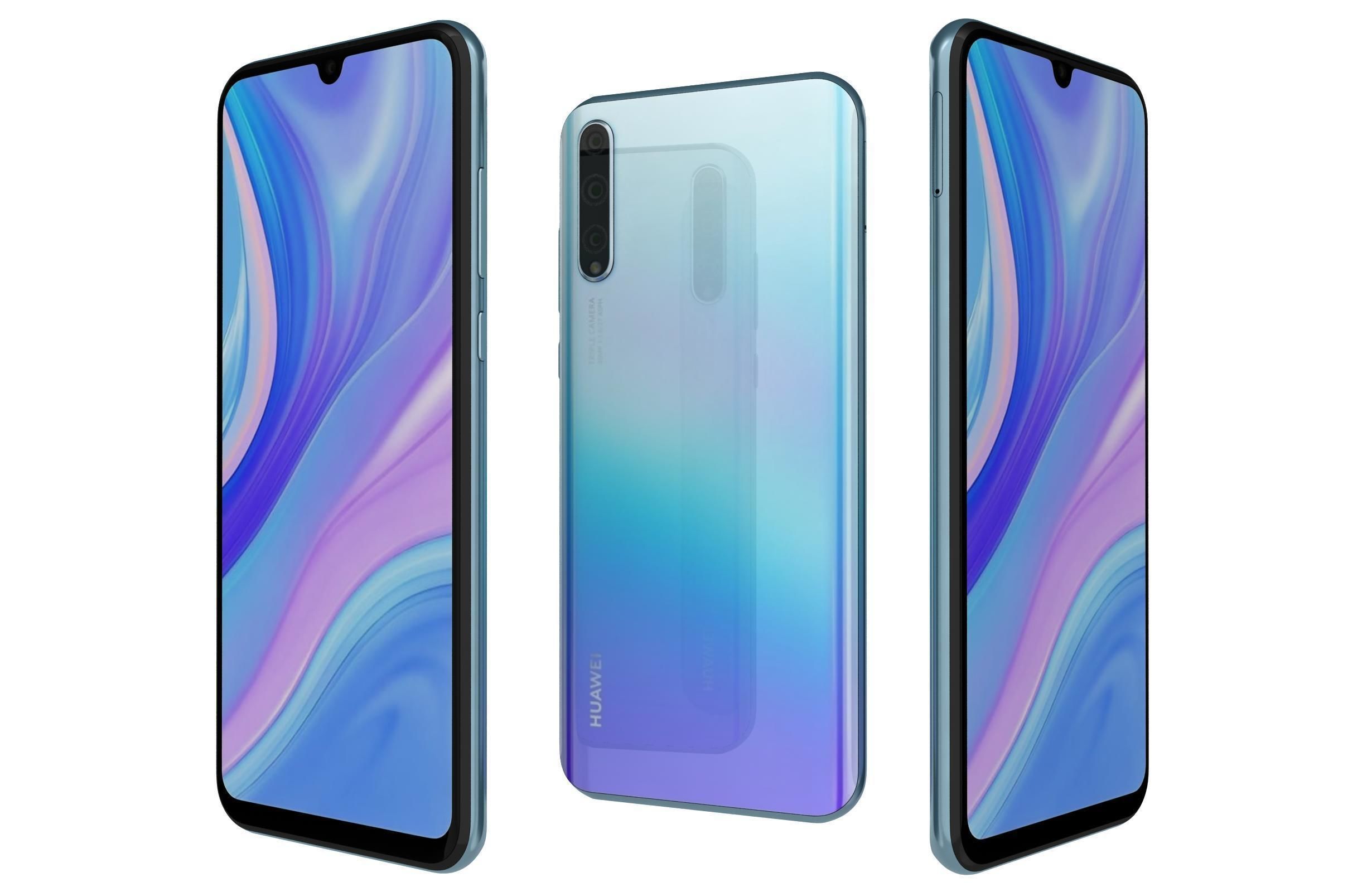 Huawei Y8p Breathing Crystal And Midnight Black 3D model | CGTrader