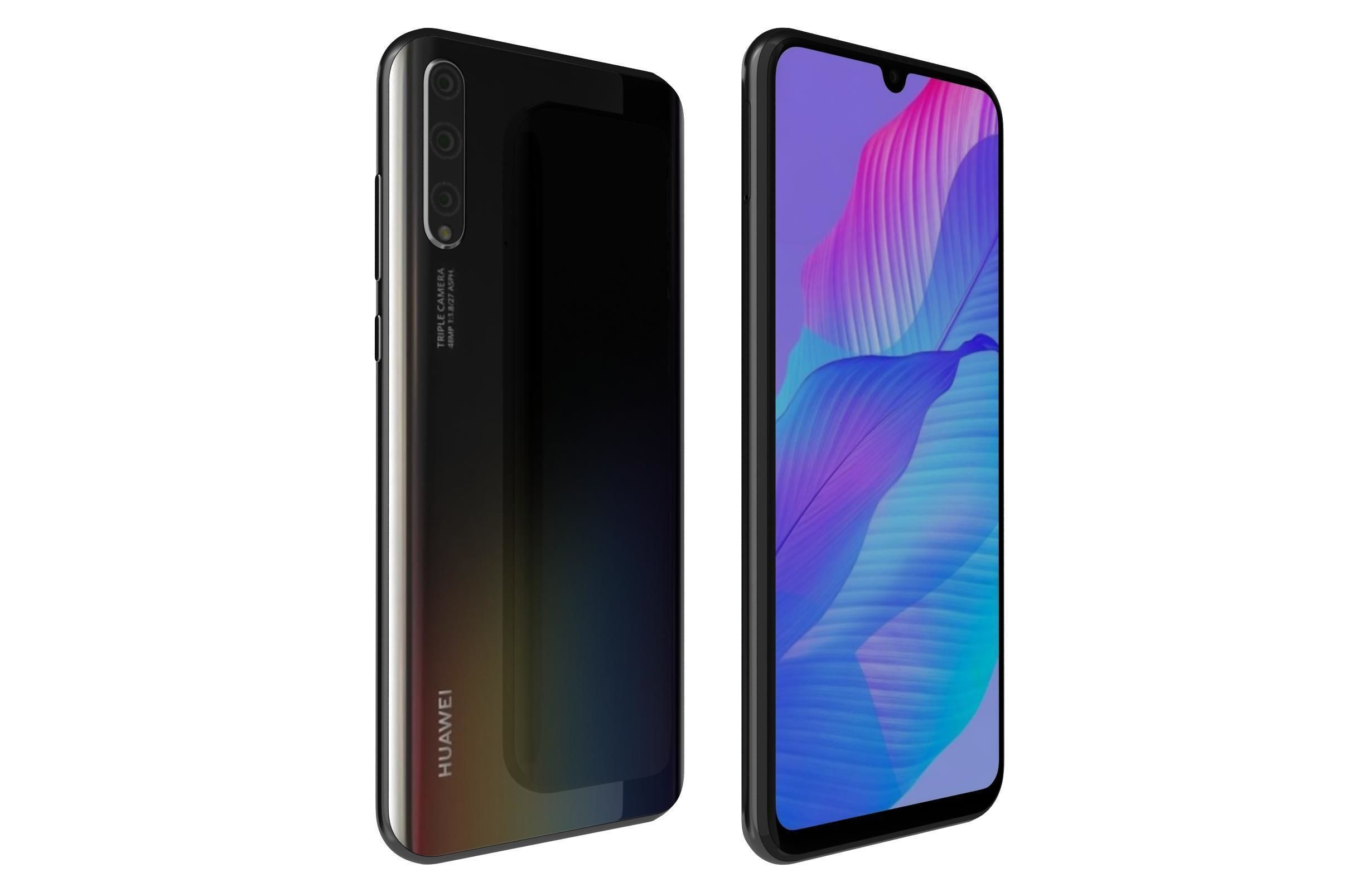 Huawei Y8p Breathing Crystal And Midnight Black 3D model | CGTrader