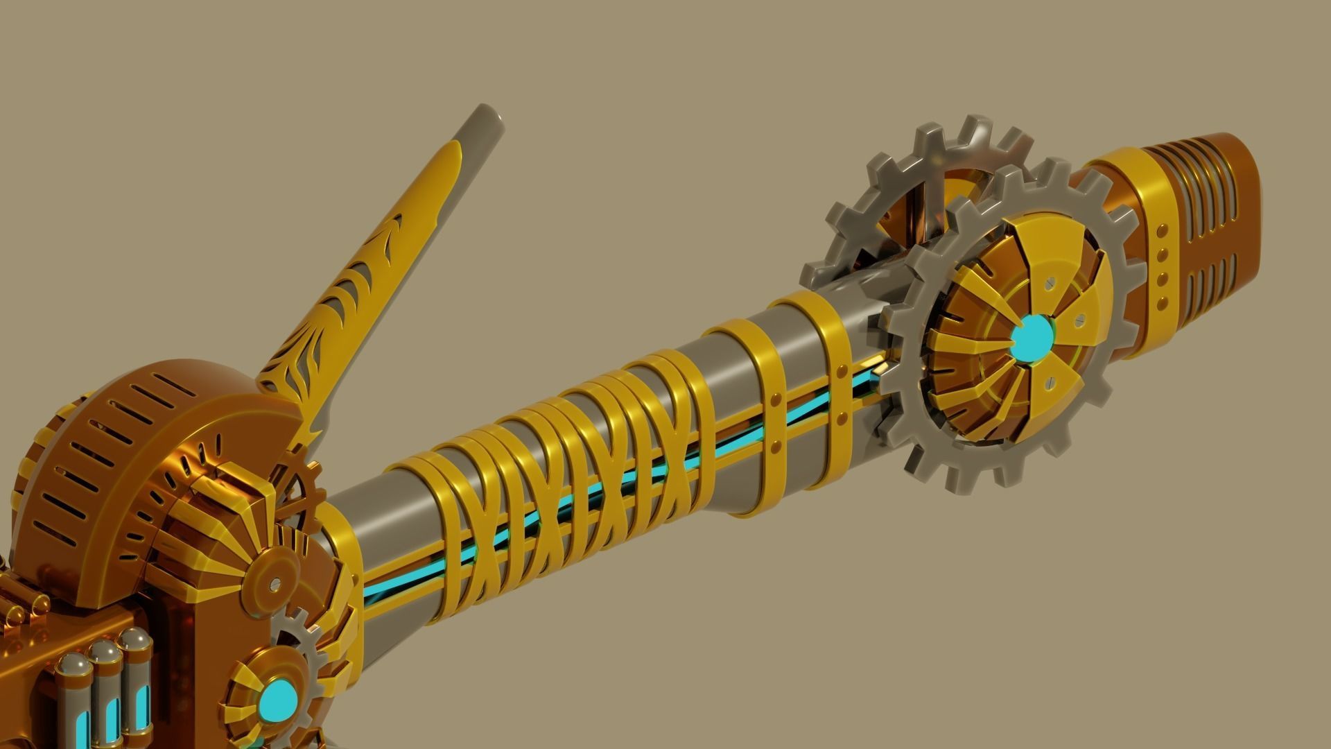 Steampunk Sword 3D model | CGTrader