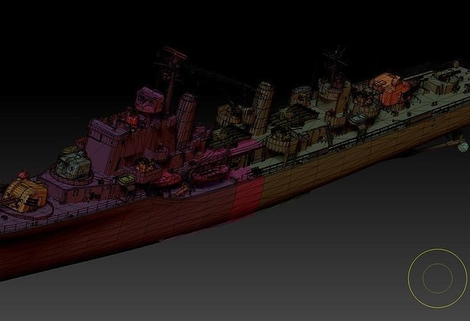 3D model Destroyer Halland VR / AR / low-poly | CGTrader