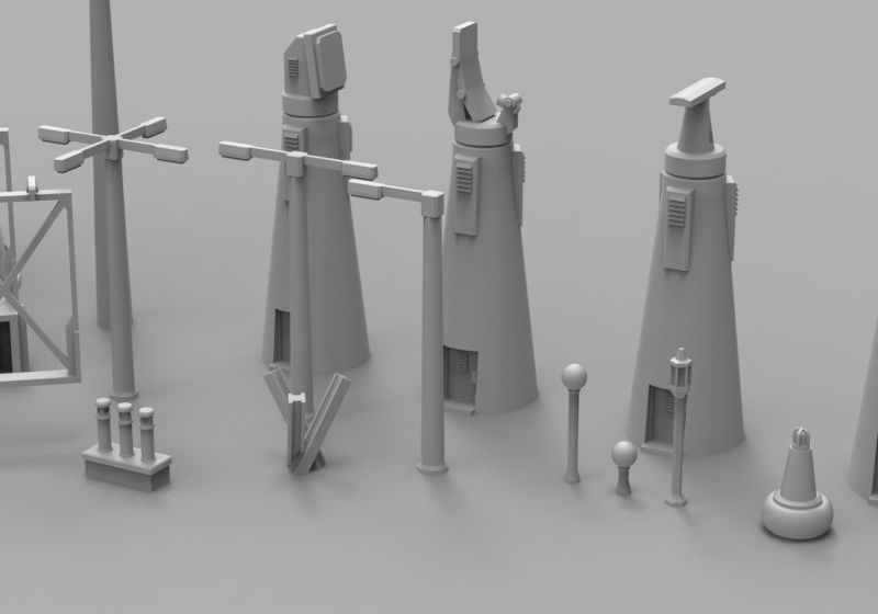 Infrastructure and Objectives Pack 04 3D model 3D printable | CGTrader
