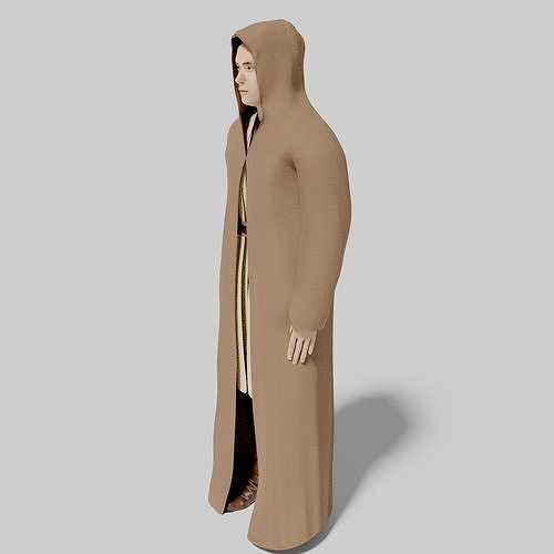 3D model Jedi with robe- rigged and animated VR / AR / low-poly | CGTrader