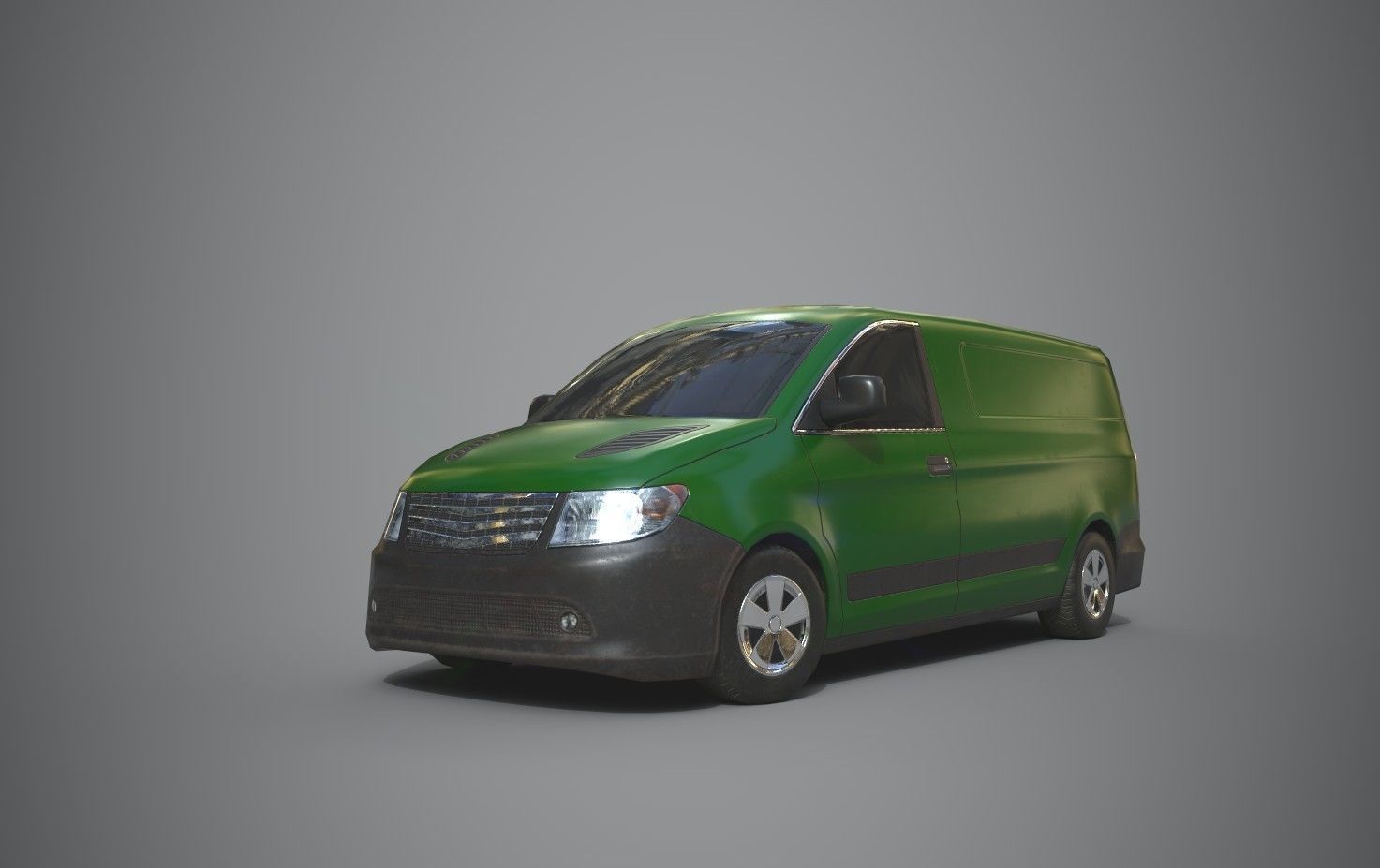 3D model Generic Minivan Green VR / AR / low-poly | CGTrader