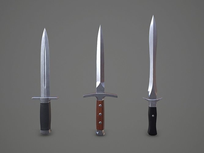 Small set of daggers free VR / AR / low-poly 3D model | CGTrader