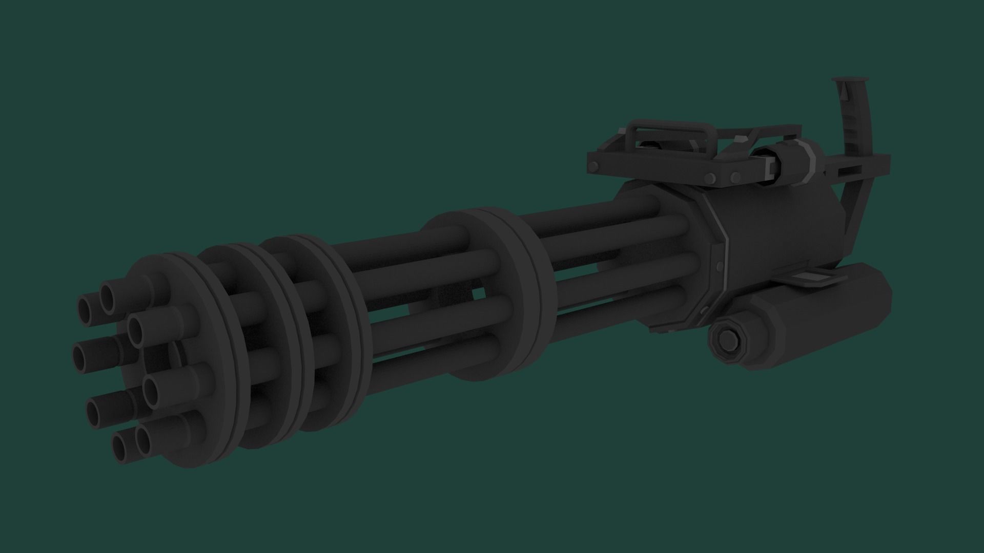 Minigun 3D model realtime | CGTrader