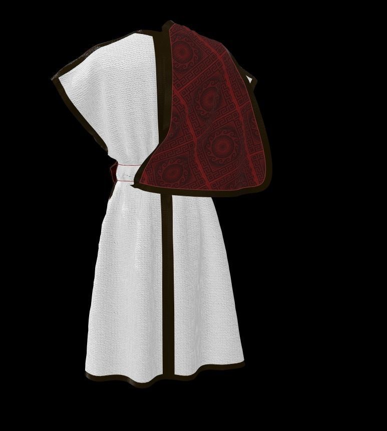 Roman senator tunic 3D model | CGTrader