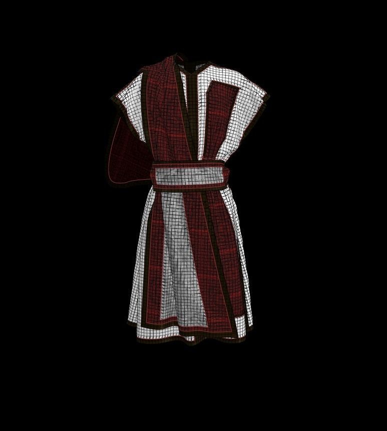 Roman senator tunic 3D model | CGTrader