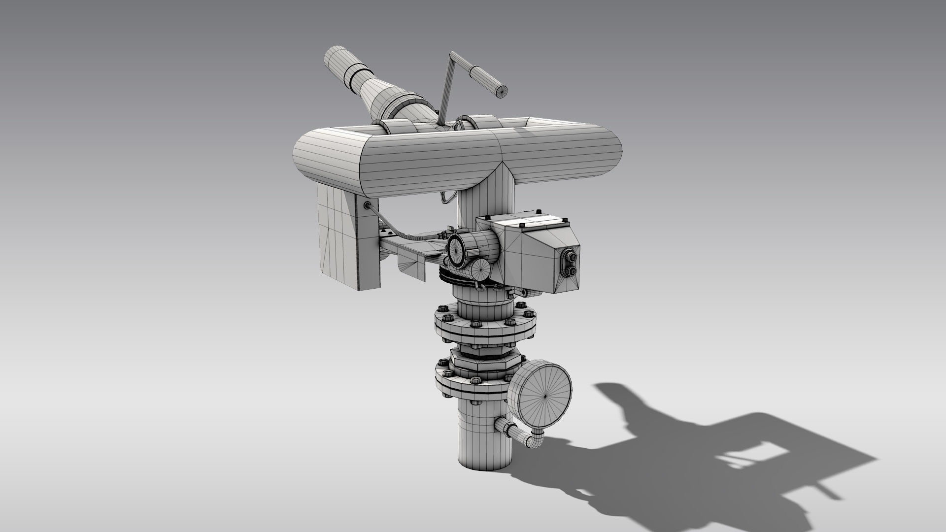Oscillating Fire Monitor 3D model | CGTrader