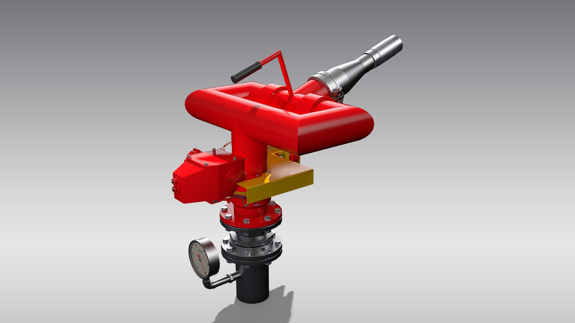 Oscillating Fire Monitor 3D model | CGTrader