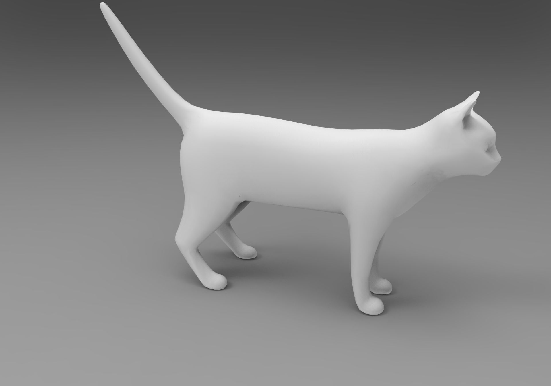 3D model 3D cat animated 3d low poly VR / AR / low-poly rigged animated ...