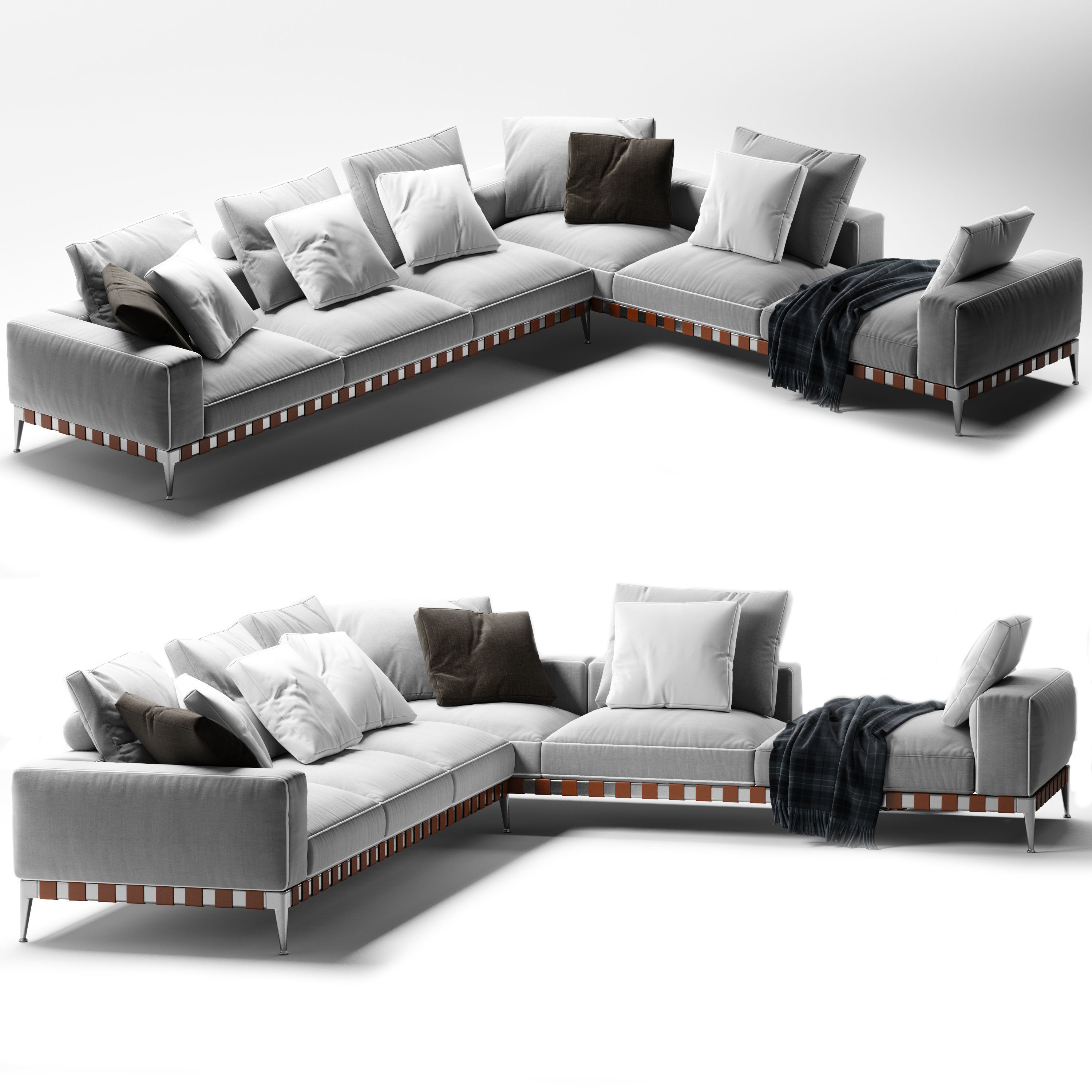 3D Flexform Gregory corner sofa | CGTrader