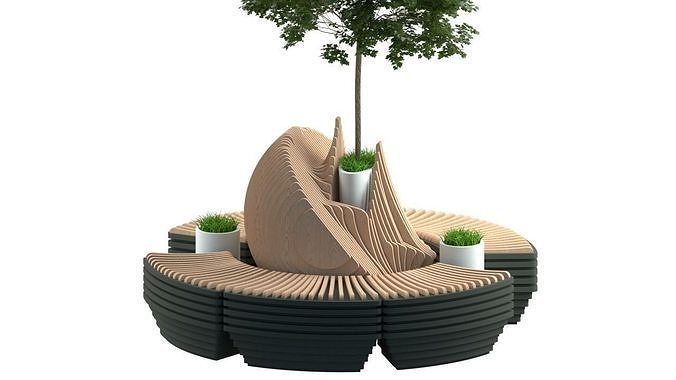 3D model Parametric modern bench VR / AR / low-poly | CGTrader