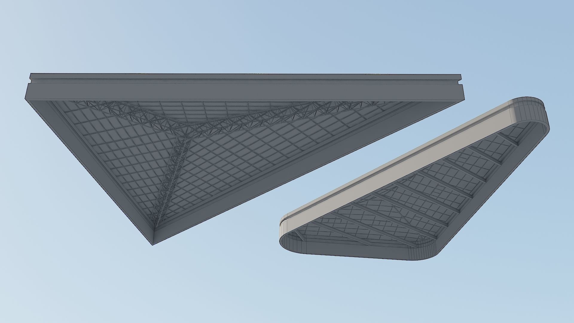 Roof Skylight triangle pack 3D model | CGTrader