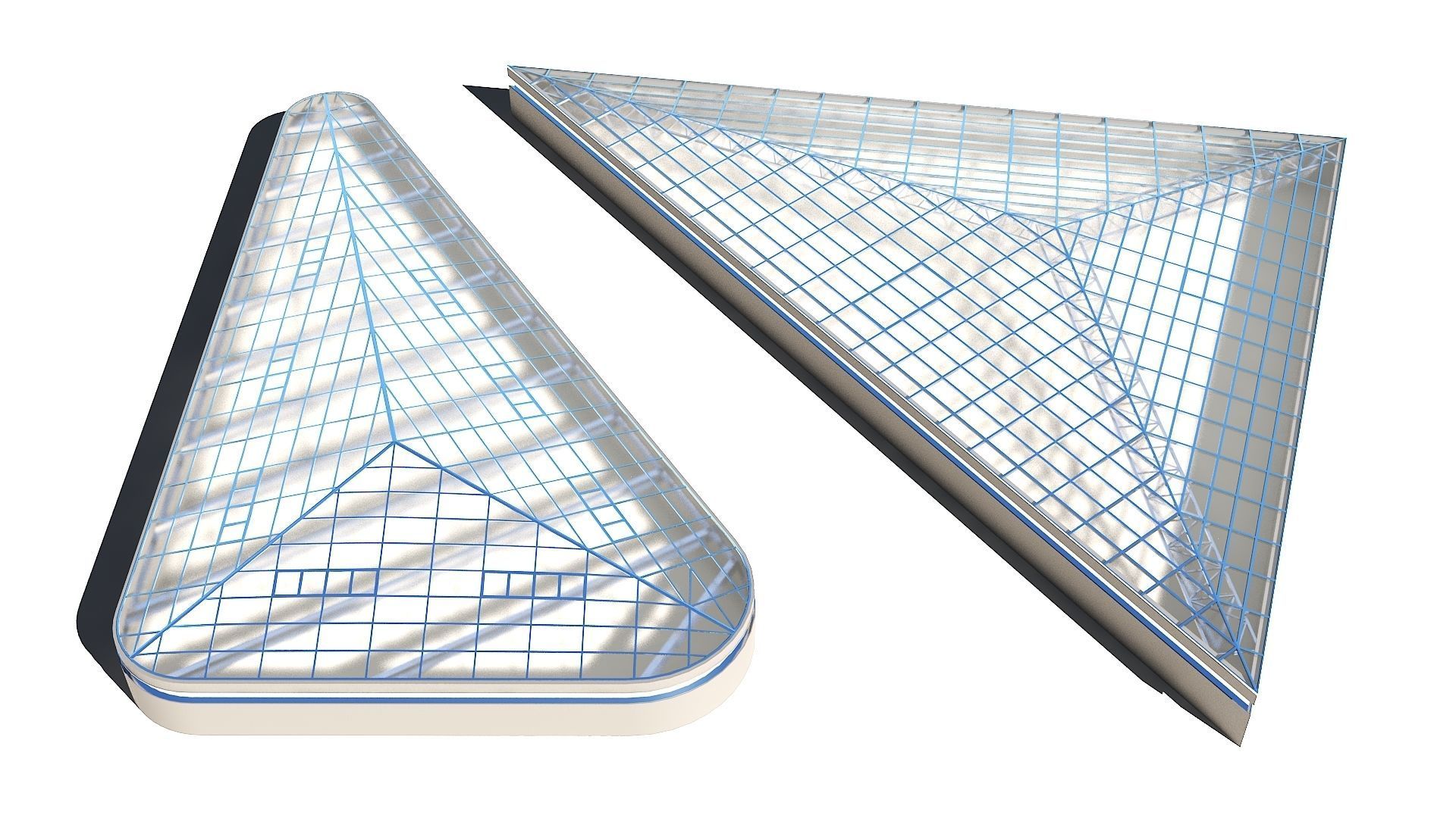 Roof Skylight triangle pack 3D model | CGTrader