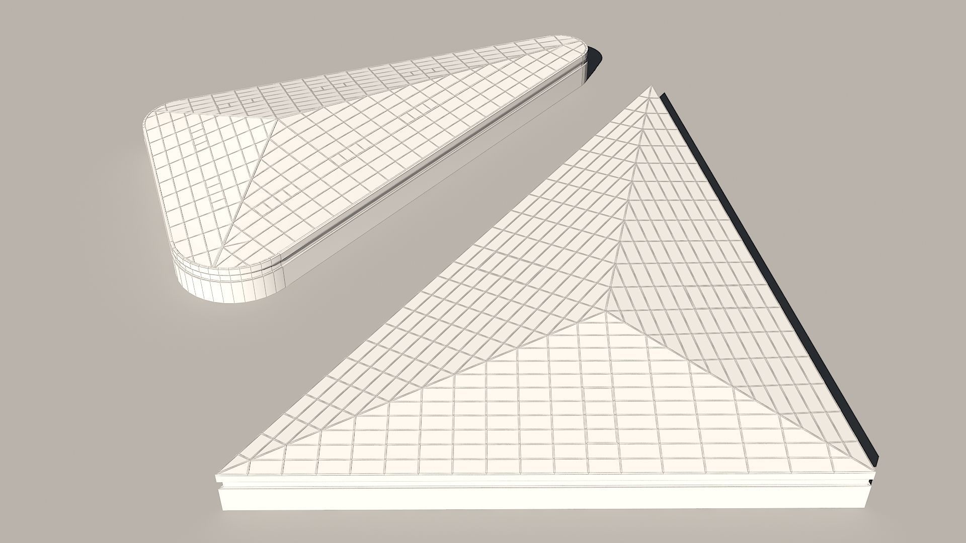Roof Skylight triangle pack 3D model | CGTrader