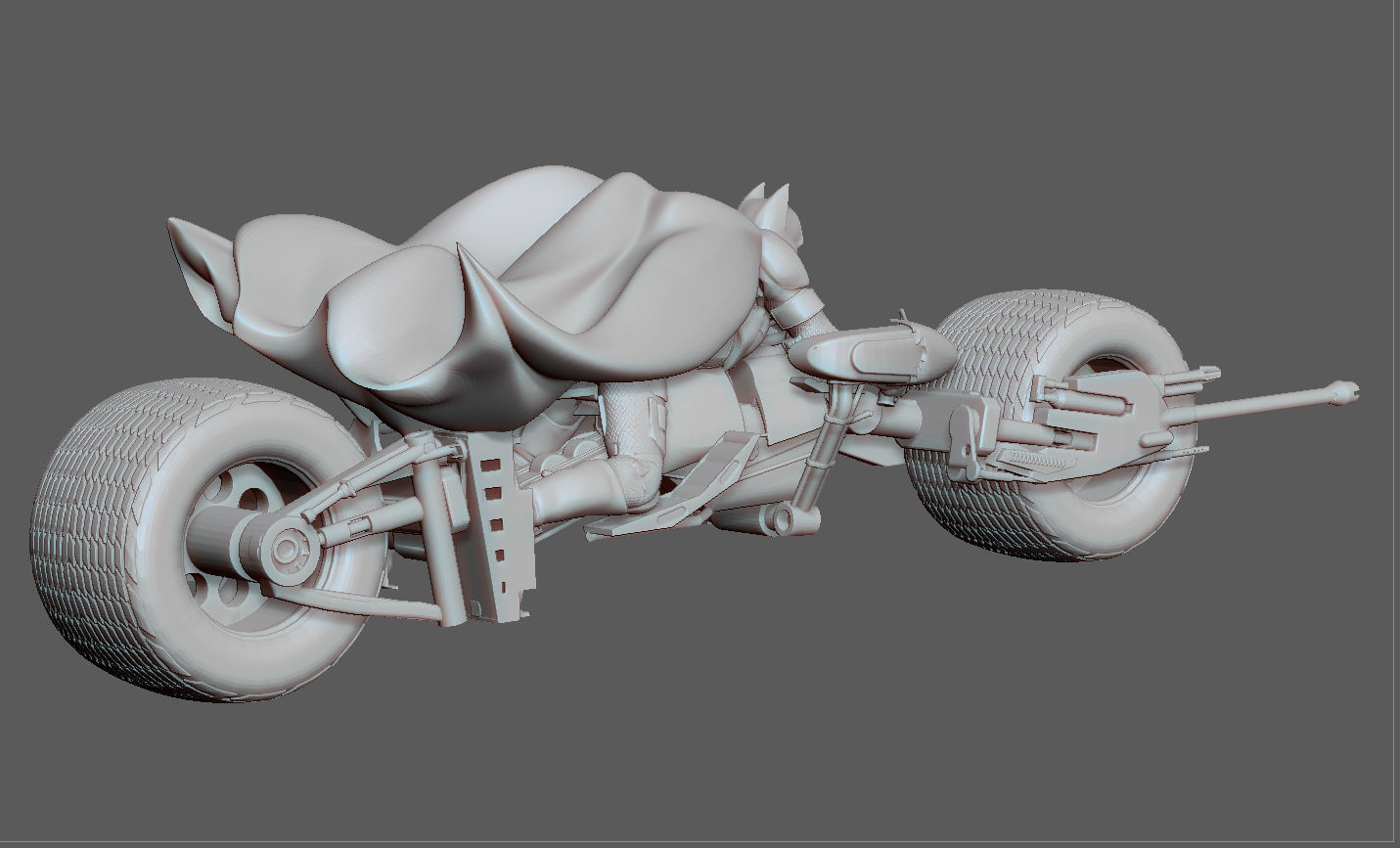 BATMAN ON BATPOD DARK KNIGHT DC MOVIE WITH JOINT 3D model 3D printable ...