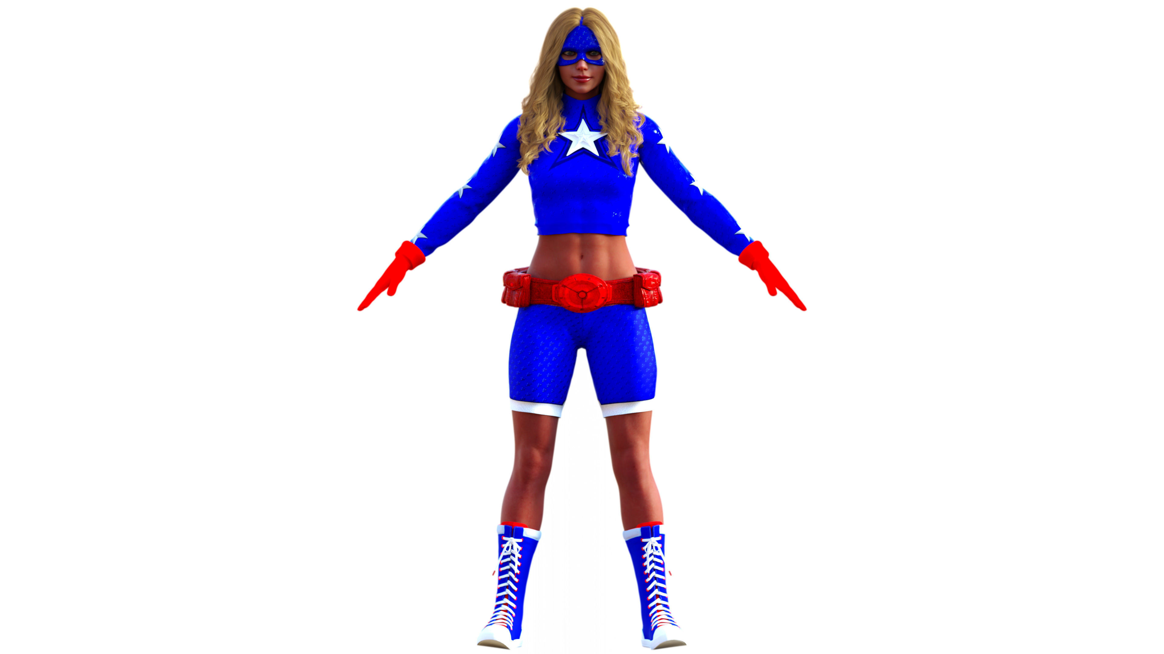 Stargirl woman 3D model animated rigged | CGTrader