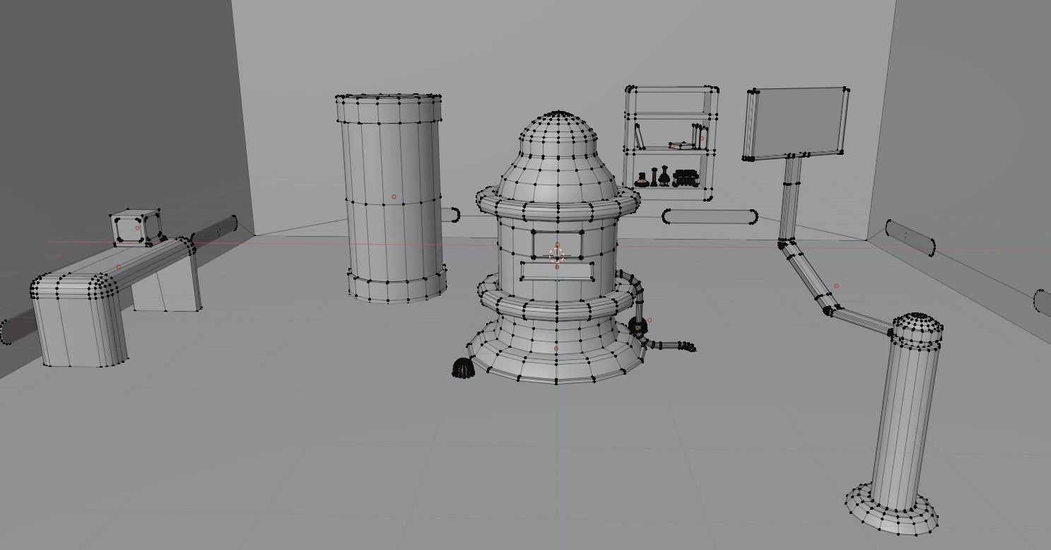 3D model laboratory white VR / AR / low-poly | CGTrader