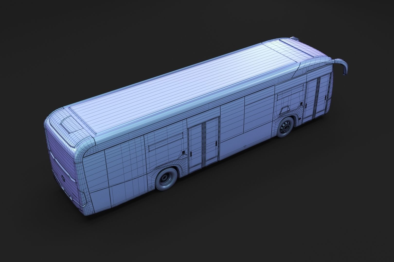 German luxury street bus 3D model | CGTrader