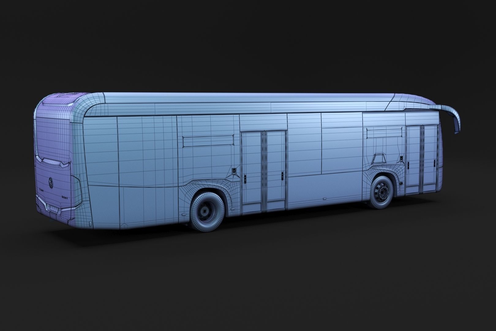 German luxury street bus 3D model | CGTrader