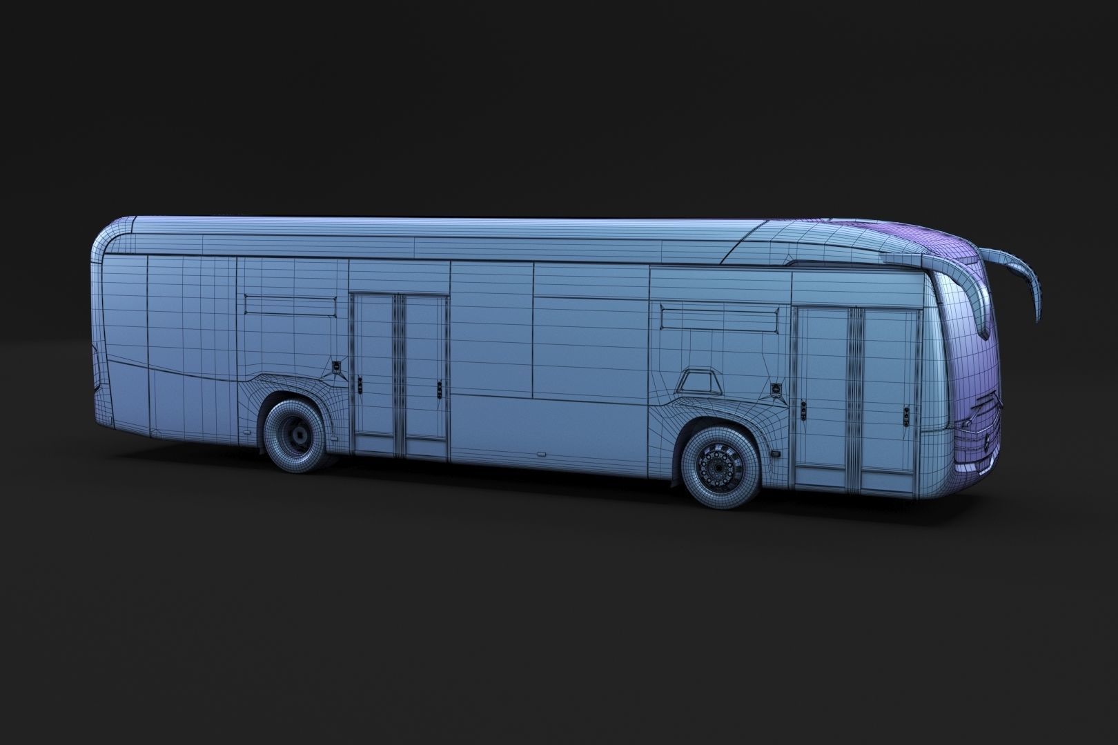 German luxury street bus 3D model | CGTrader