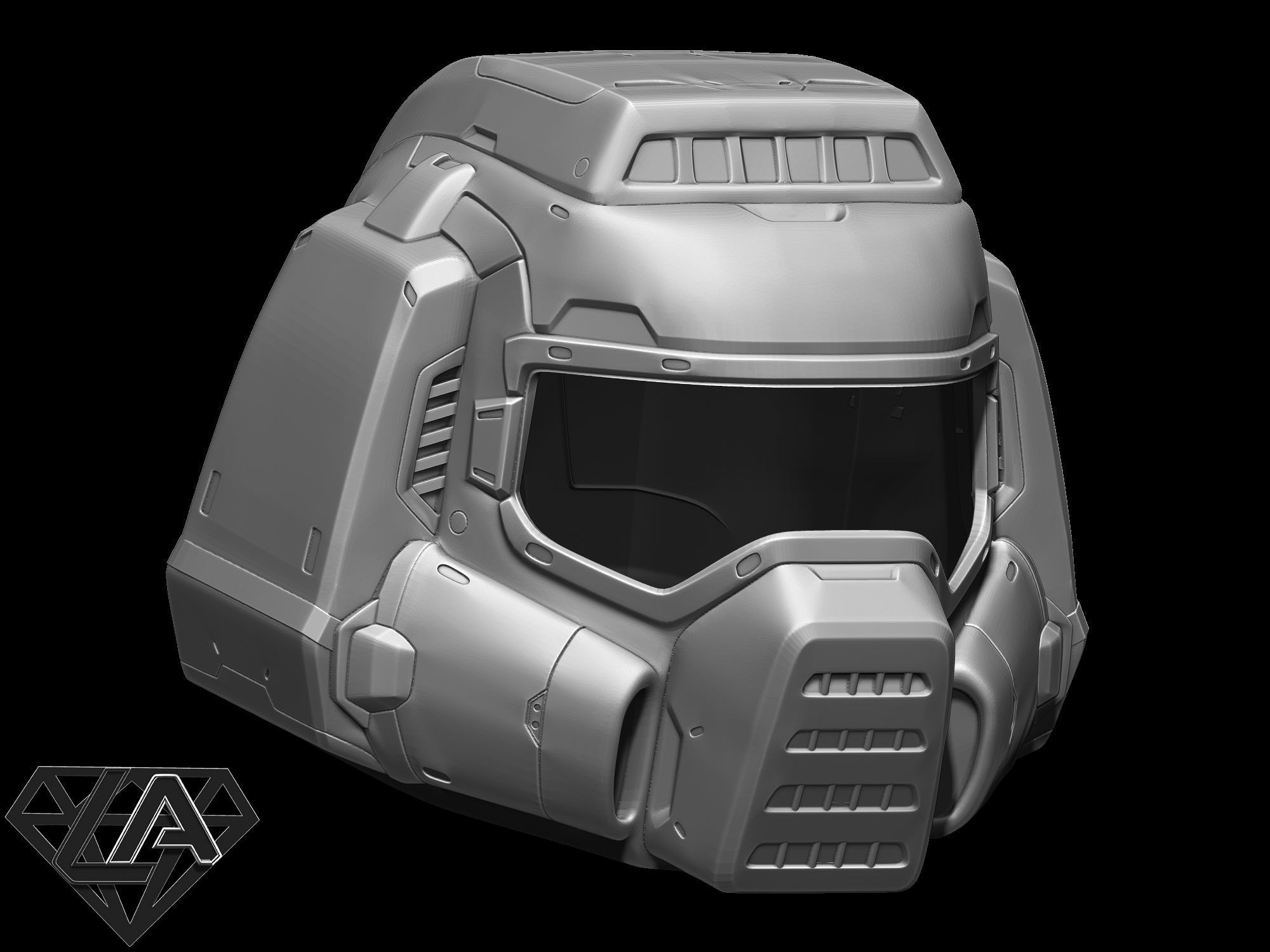 Doomguy classic helmet 3D model 3D printable | CGTrader