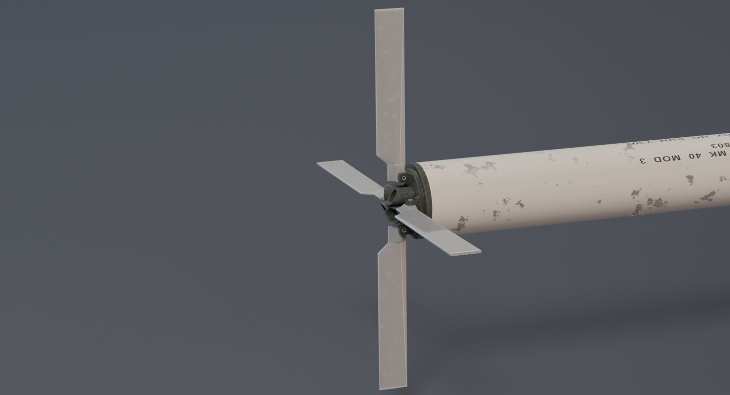 Vietnam War Era MK40 Missile 3D model | CGTrader